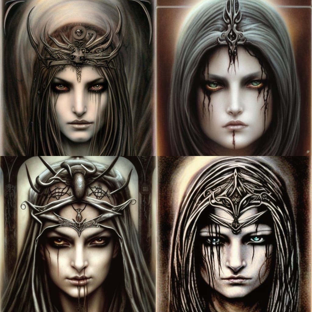 Goddess of misery, pain fills her soul, sorrow lives in her eyes ...