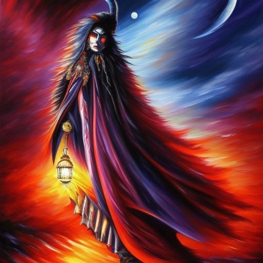 "gypsy vision of a dark planet" by Tim Burton Leonid Afremov, Dark ...