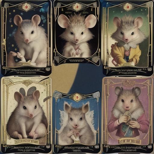 Exclusive tarot cards with images of mice and hedgehogs By Konstantin ...