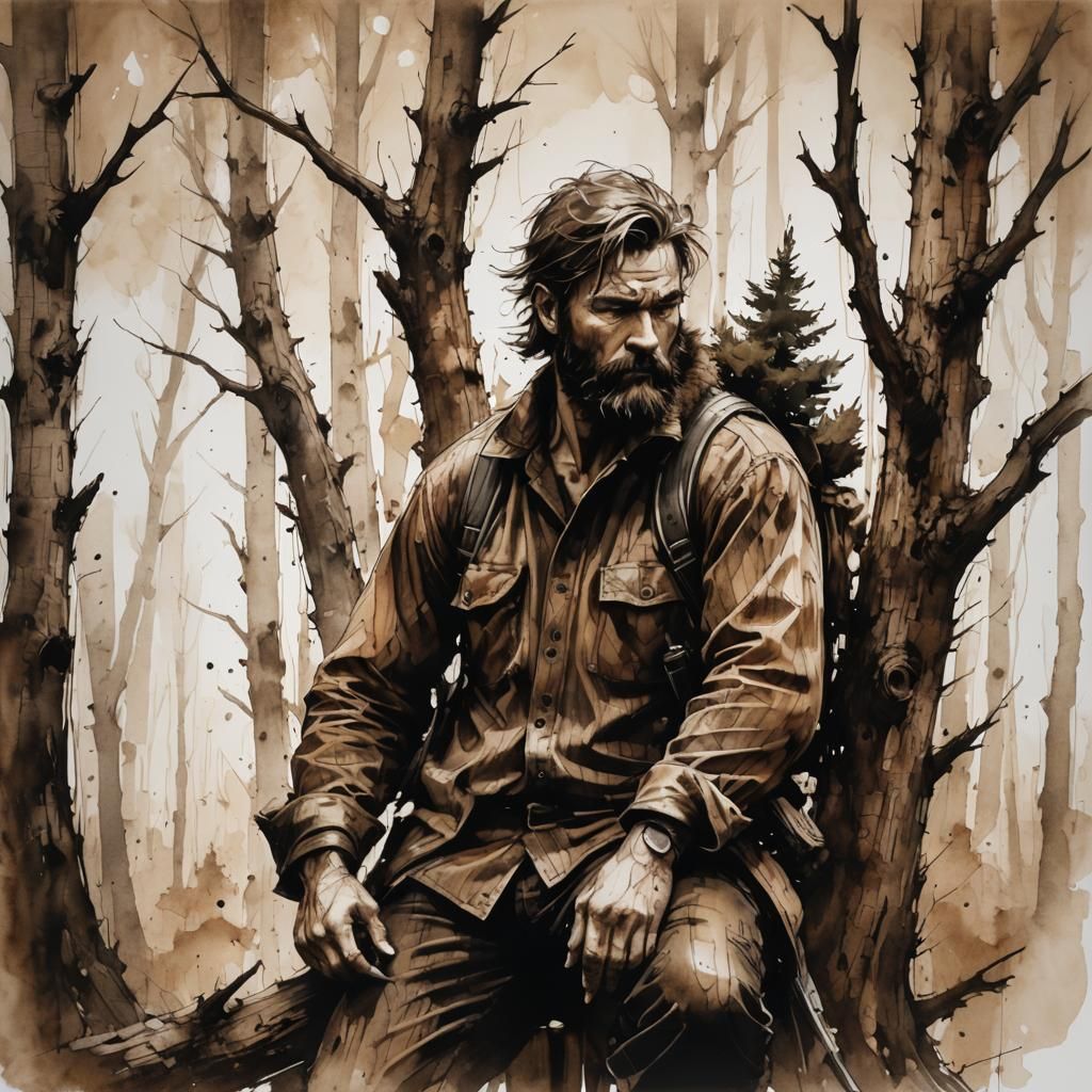 Lumberjack meditations - AI Generated Artwork - NightCafe Creator