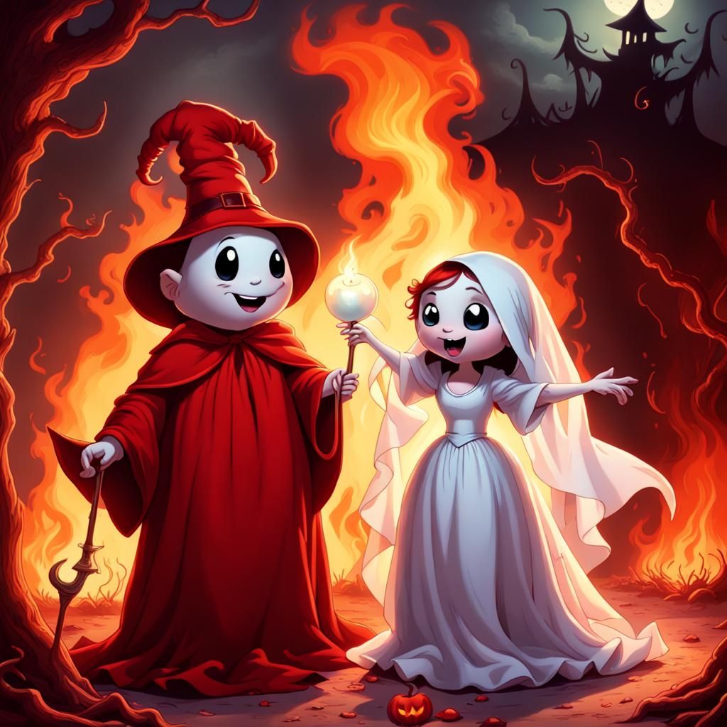 Casper the Friendly Ghost possesses Hot Stuff the Tuff Little Devil to ...