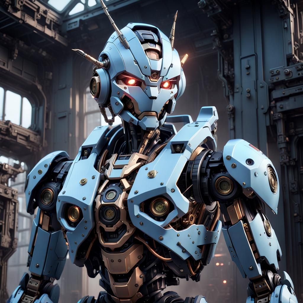 Mecha design internal frame of a humanoid robot Epic cinematic ...