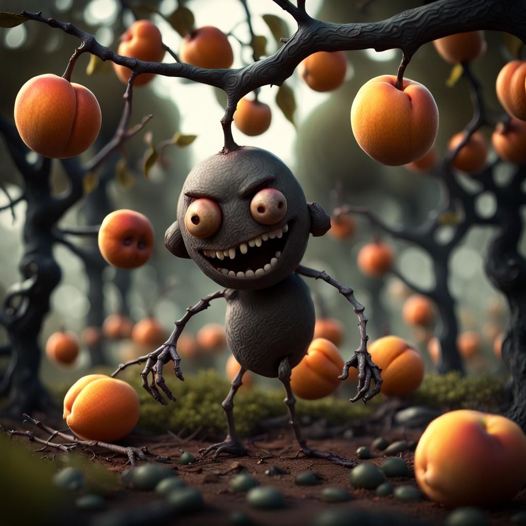 Undead Apricot Apocalypse - AI Generated Artwork - NightCafe Creator