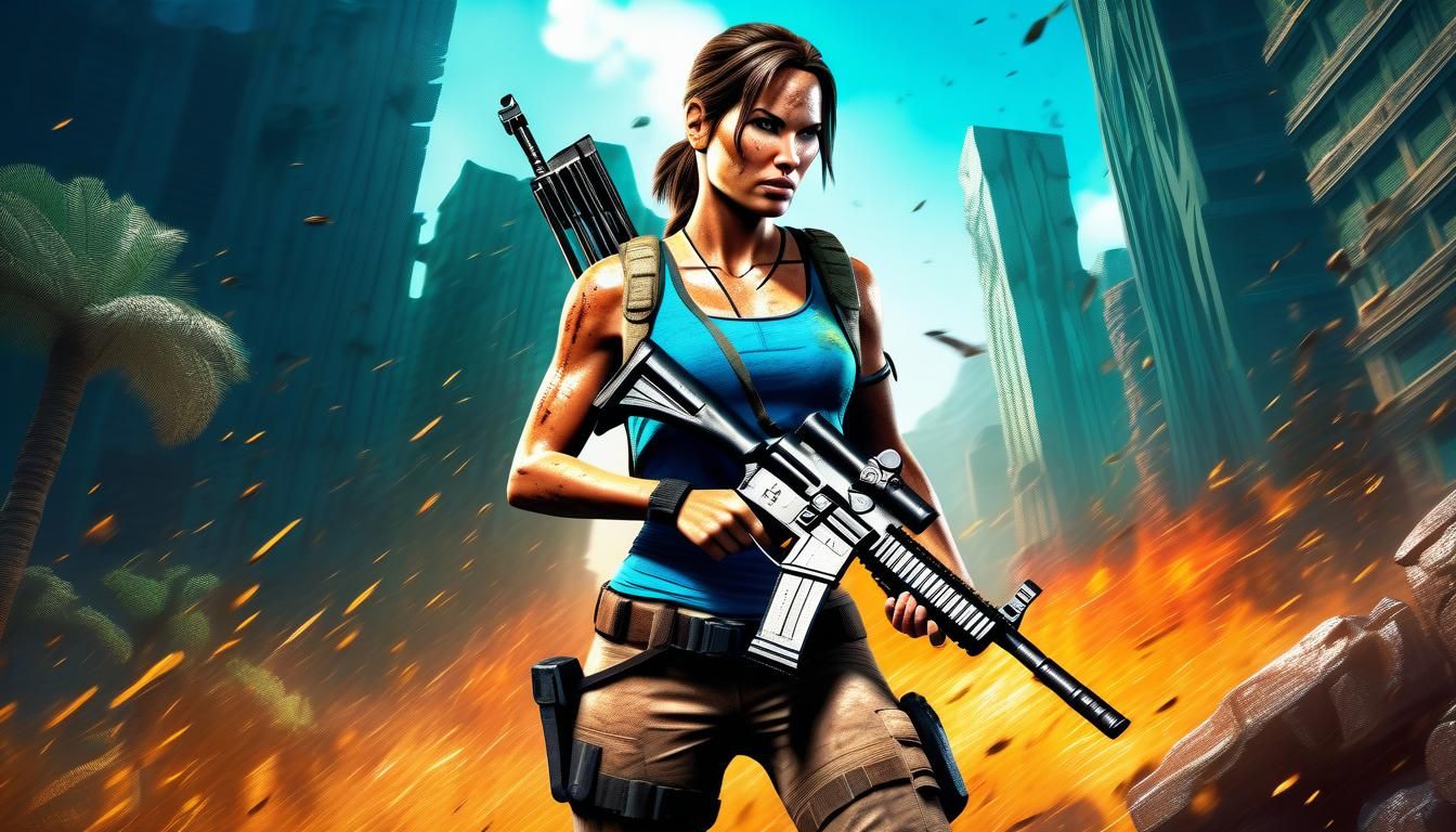 Lara Croft x Call of Duty - AI Generated Artwork - NightCafe Creator