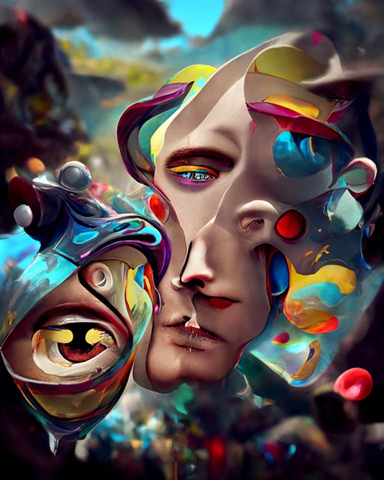 of two faces together - AI Generated Artwork - NightCafe Creator