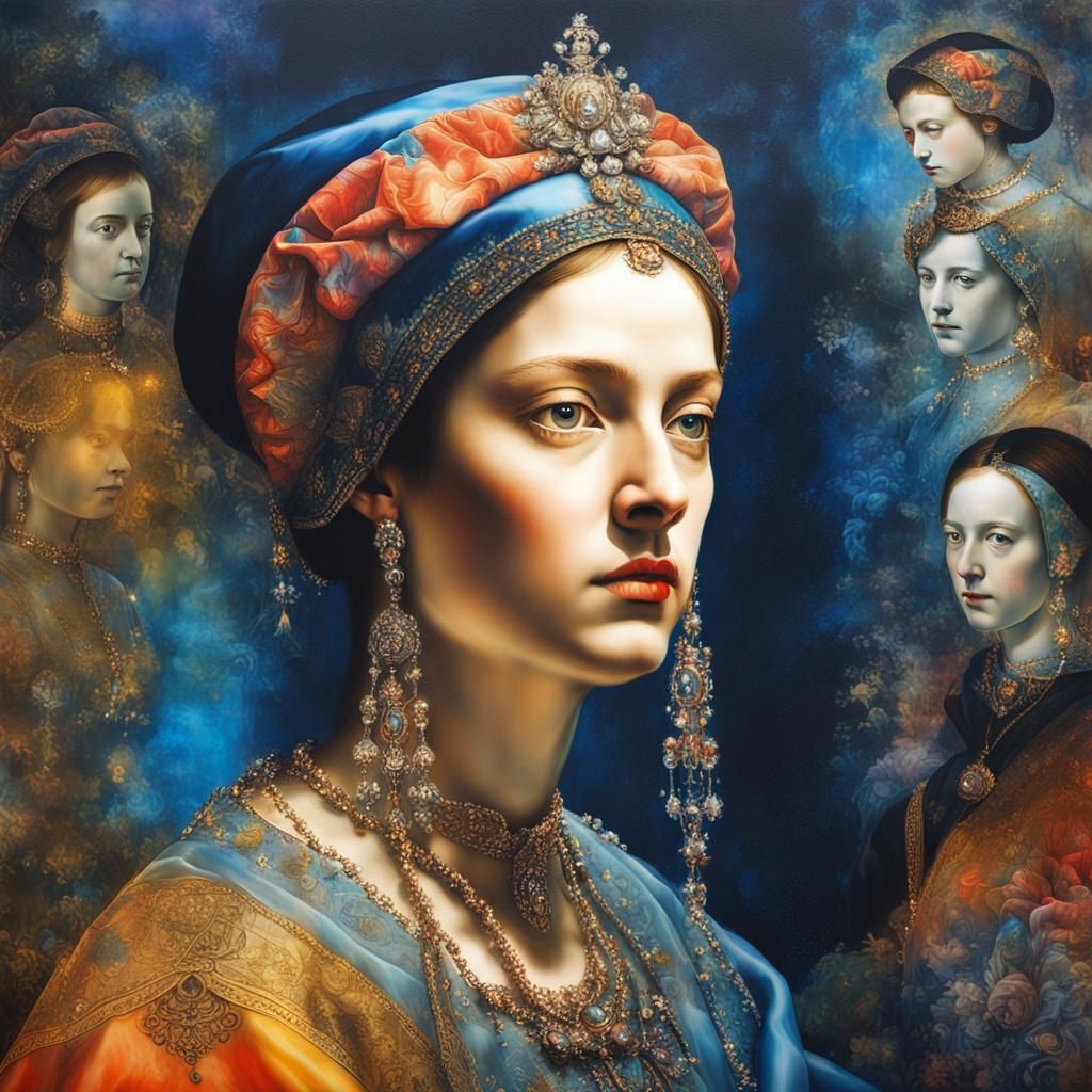 Renaissance art, Portrait of Eleanor of Toledo by Elsam - AI Generated ...