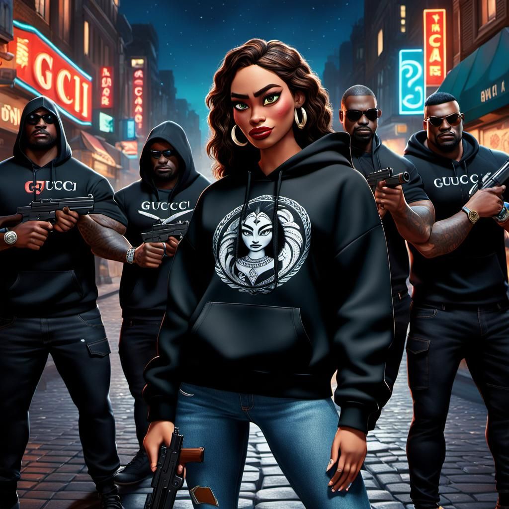 Mafia-Princess Moana - AI Generated Artwork - NightCafe Creator