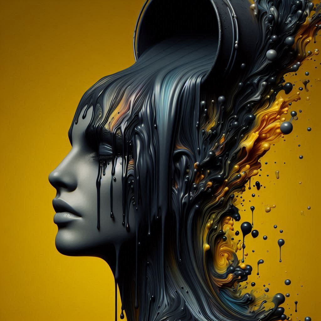 Black Paint Pour - AI Generated Artwork - NightCafe Creator
