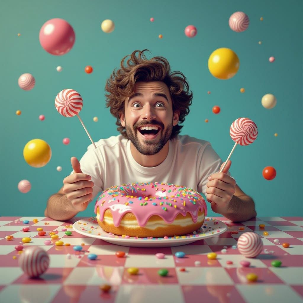 Surreal Candy Art Scene from America's Funniest Ho... - AI Art