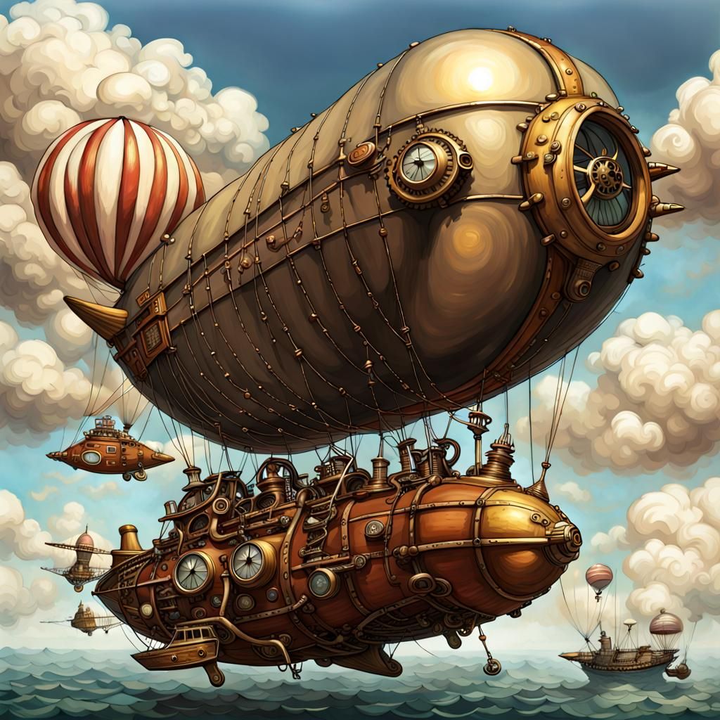 "Steampunk Airship Regatta" Steampunk-inspired airship regatta racing ...