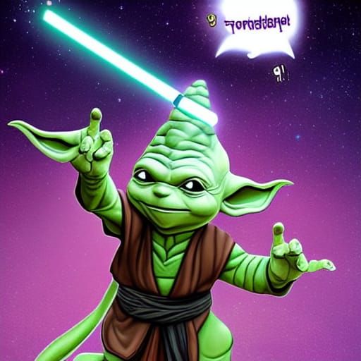 Yoda Captain Picard Ninja Turtle Groot Unicorn Battle - AI Generated ...
