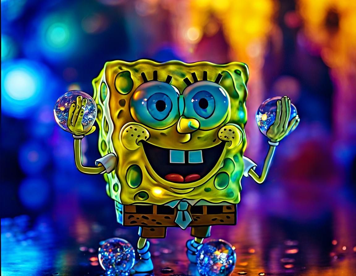 Glass SpongeBob SquarePants - AI Generated Artwork - NightCafe Creator