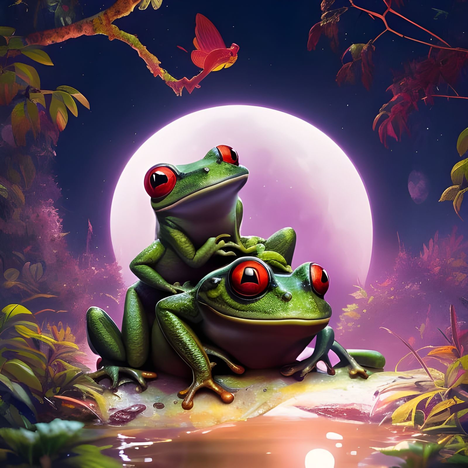 Haiyya Frogs - AI Generated Artwork - NightCafe Creator