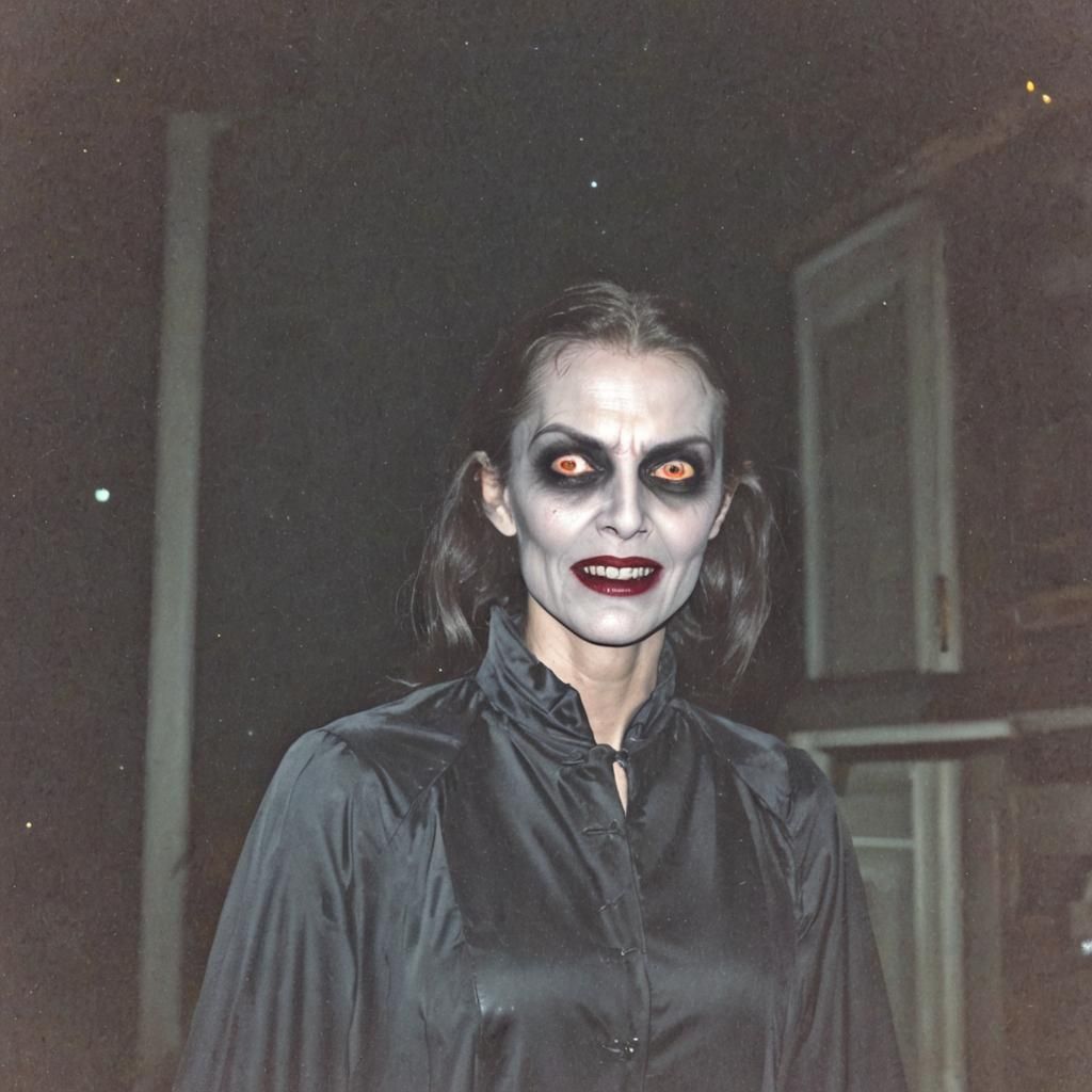 female vampire outside my bedroom window at night - AI Generated ...