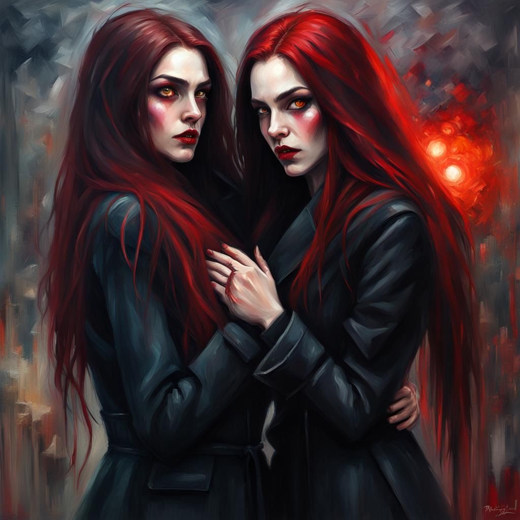 Female vampire lovers - AI Generated Artwork - NightCafe Creator