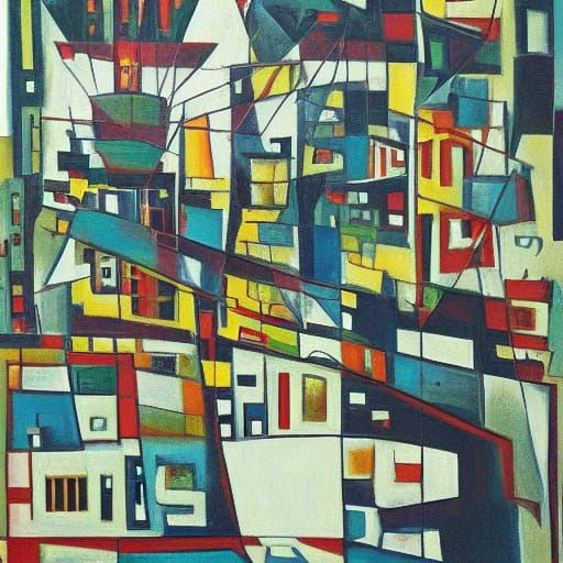 Cubist Vampires Conquer Geometric Realm in Dark, S... - AI Art