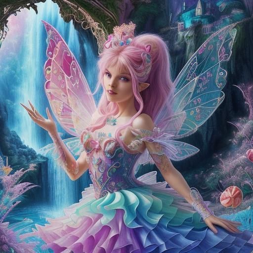 Amazingly Stunningly Beautiful colorful fancy fantasy fairy with ...
