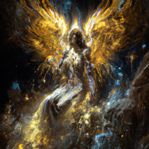 golden astral angel - AI Generated Artwork - NightCafe Creator