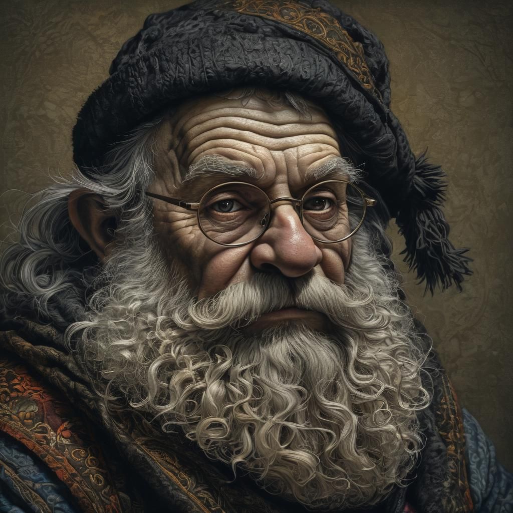 Grizzled Gruff Dwarf Scholar - Fantasy Dwarf Scholar in Intr...