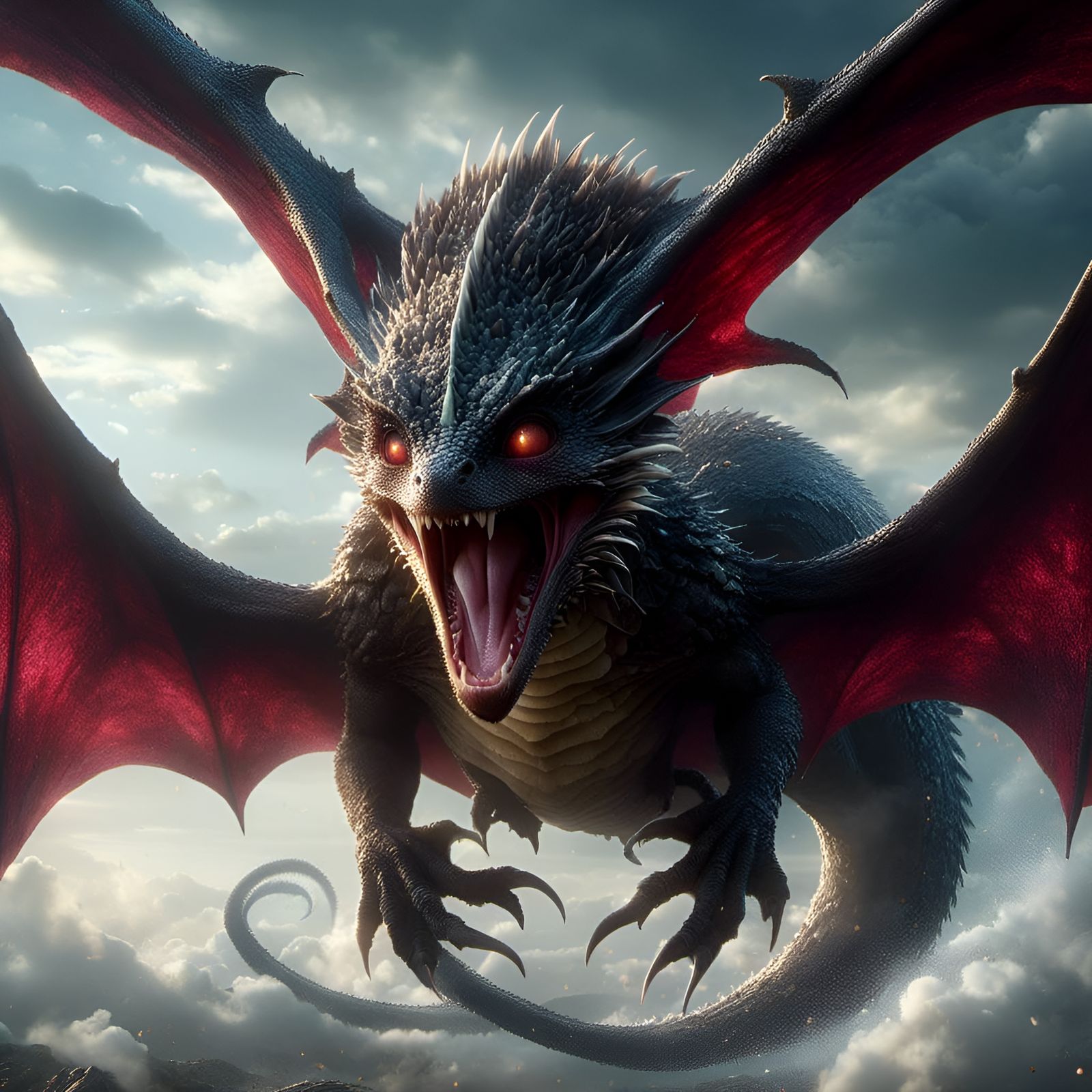 Vampire Dragon * - AI Generated Artwork - NightCafe Creator
