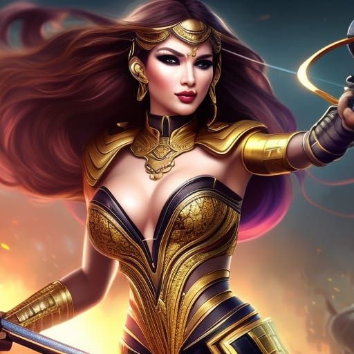 Gold archer 2 - AI Generated Artwork - NightCafe Creator