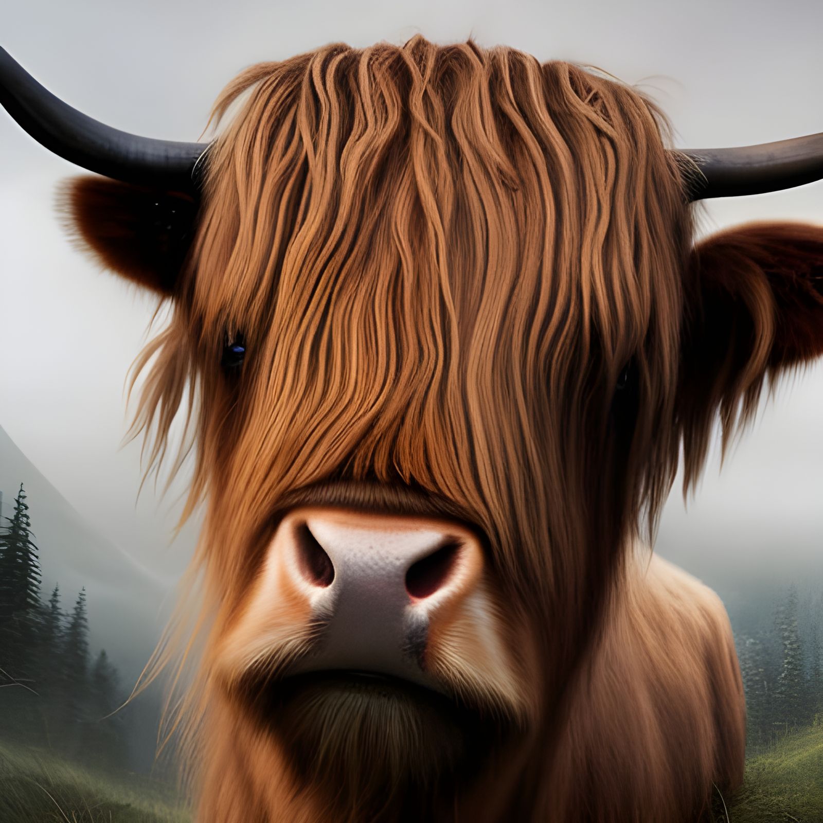 Hamish The Highland Cow 🐂 - AI Generated Artwork - NightCafe Creator