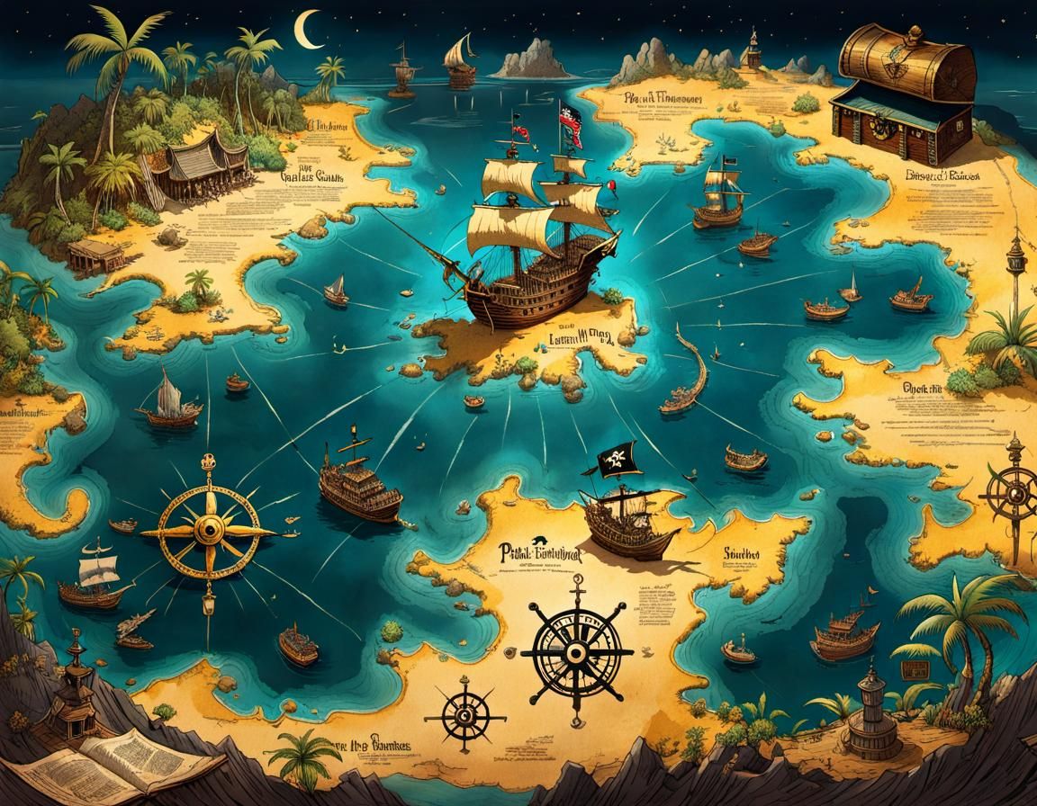 Treasure Map - AI Generated Artwork - NightCafe Creator