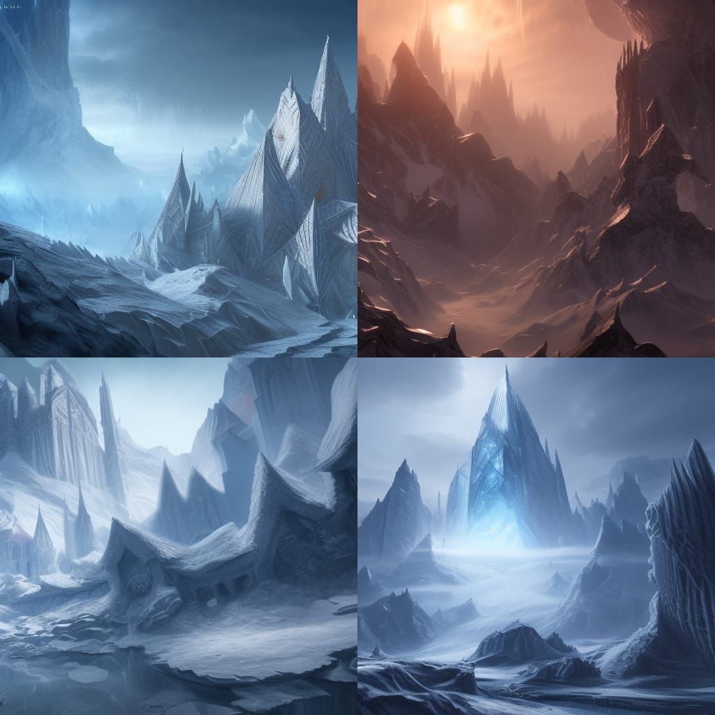 Ice Shards - AI Generated Artwork - NightCafe Creator