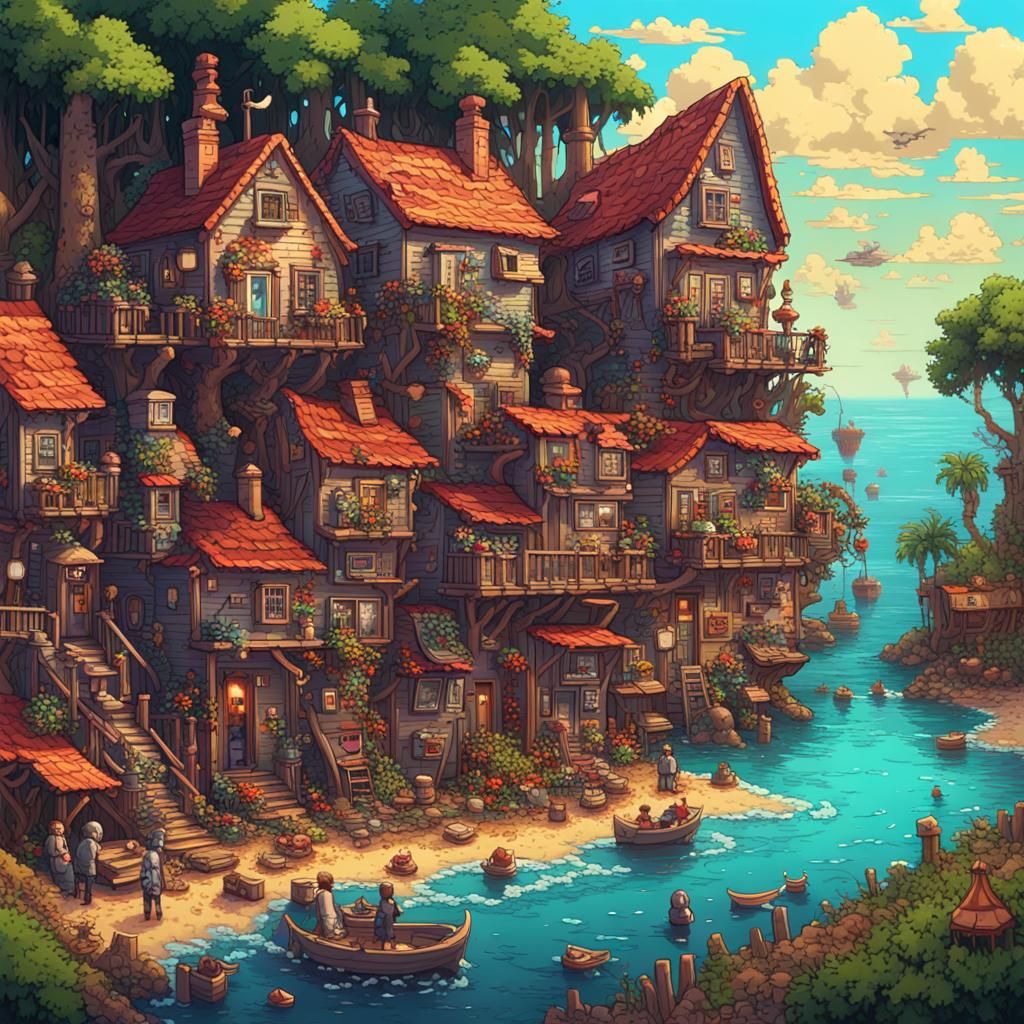 village - AI Generated Artwork - NightCafe Creator