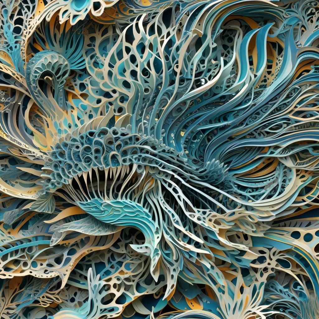 Delicate Paper Sculpture - AI Generated Artwork - NightCafe Creator