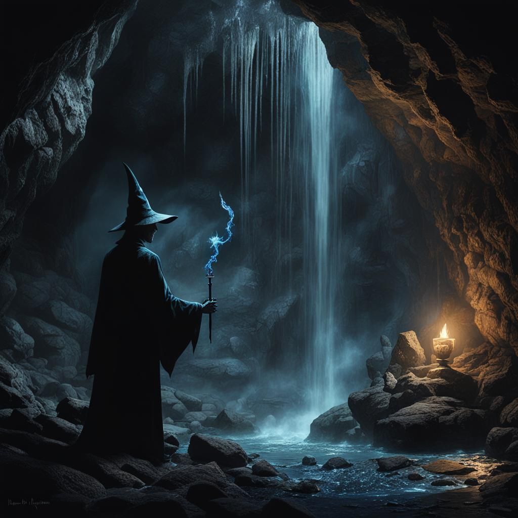 a black mage performs black magic - AI Generated Artwork - NightCafe ...