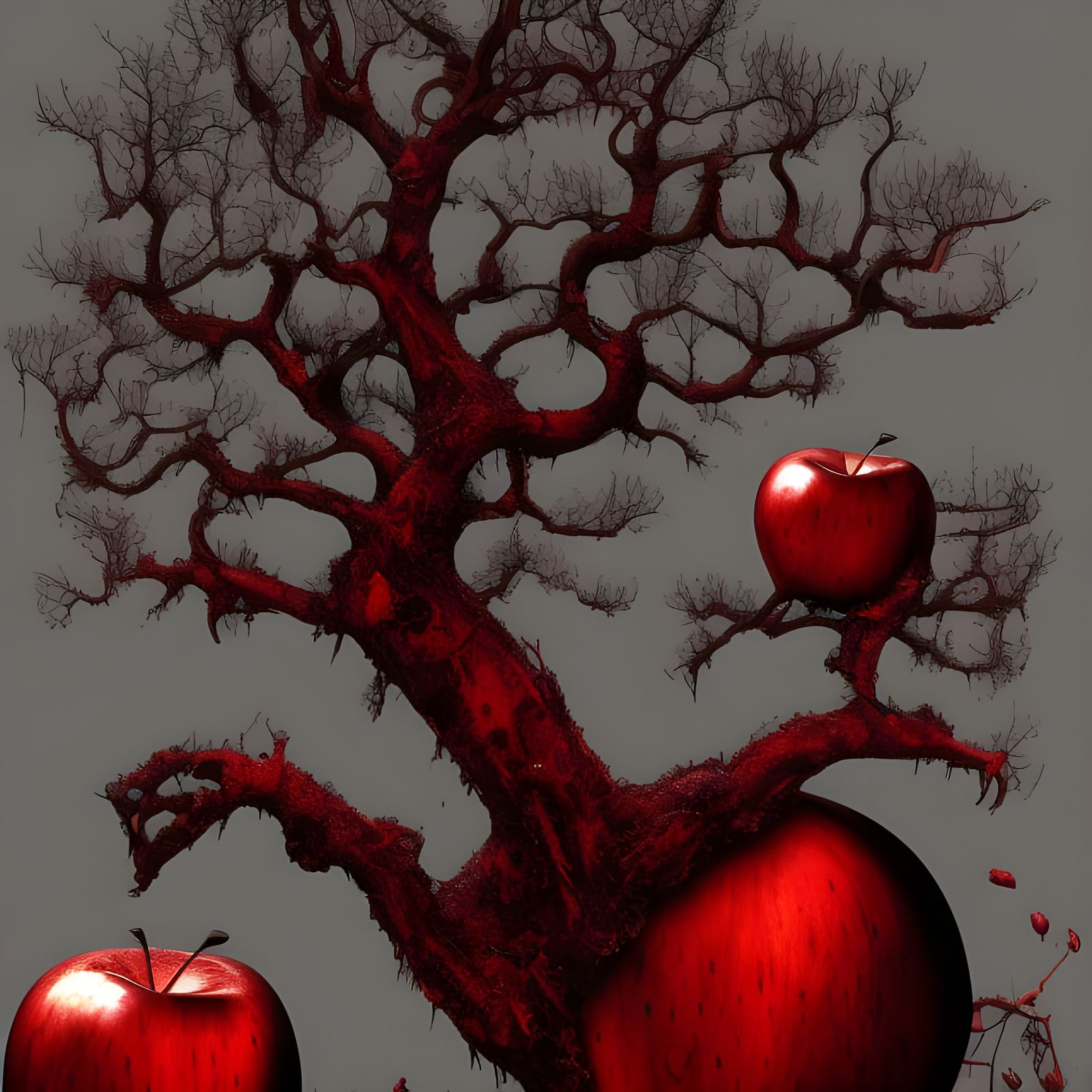 The haunted apple tree - AI Generated Artwork - NightCafe Creator