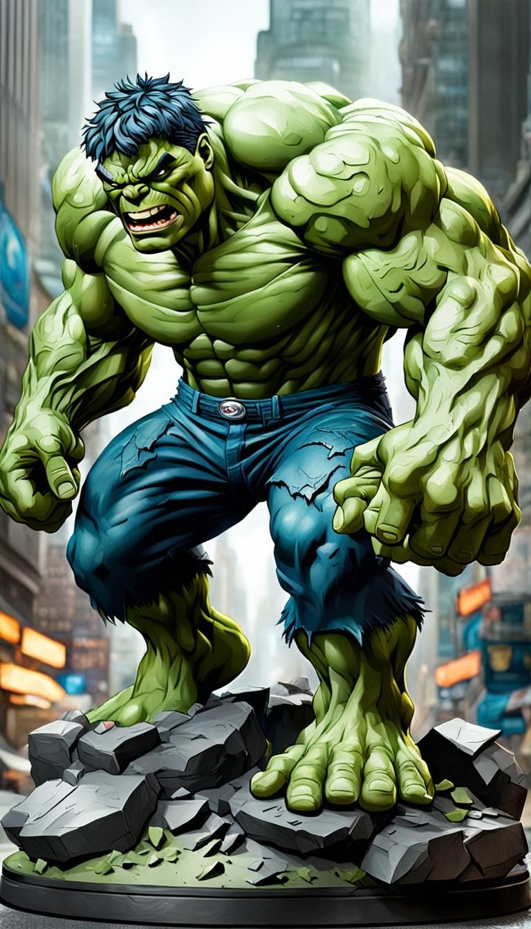 Hulk Smashes the Composition! - AI Generated Artwork - NightCafe Creator