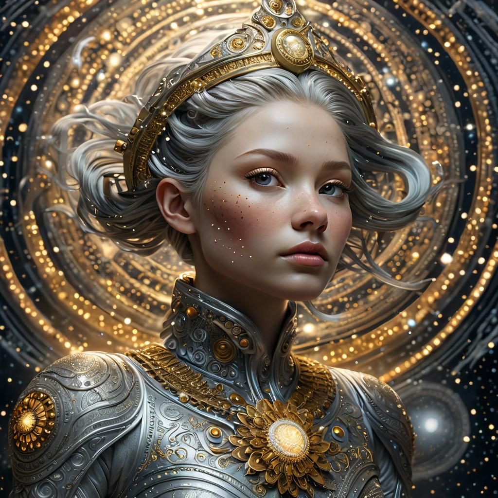 Cosmic Surfer Space Captain in Vibrant, Photoreali... - AI Art