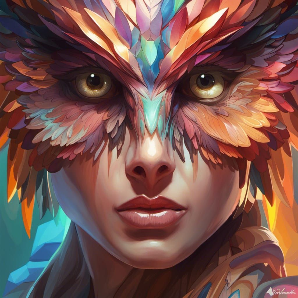 owl woman merge : r/nightcafe