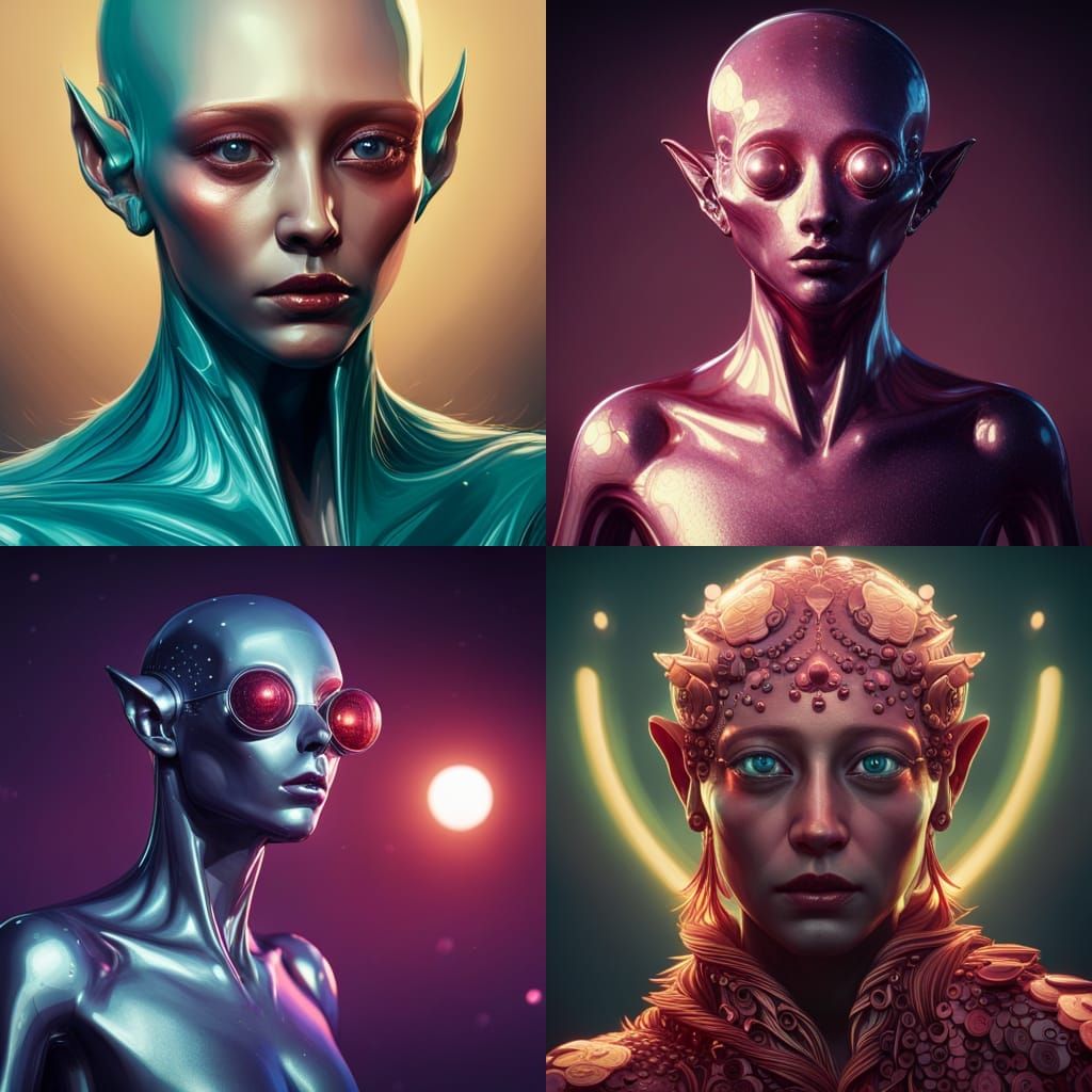 Majestic Alien by Beeple - AI Generated Artwork - NightCafe Creator