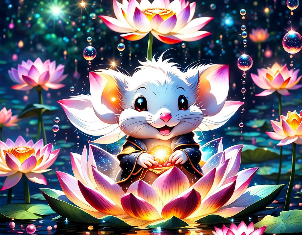 Lotus Mouse 1 - AI Generated Artwork - NightCafe Creator
