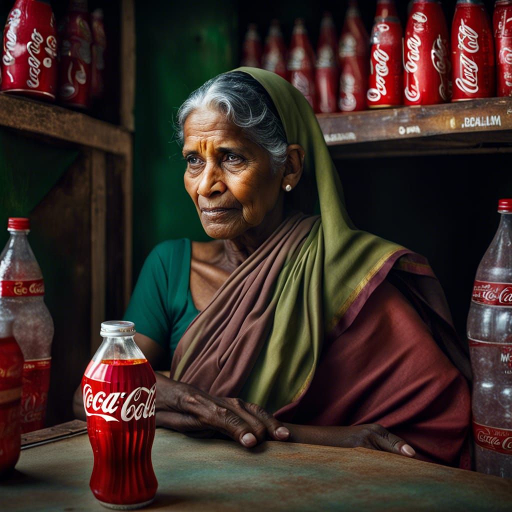 Cola lady - AI Generated Artwork - NightCafe Creator