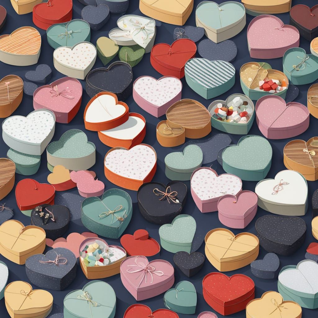 heart shaped boxes - Whimsical Boxes Form Heart Shape