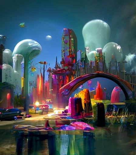 Alien Bridge - AI Generated Artwork - NightCafe Creator