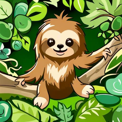 Adorable sloth #3 - AI Generated Artwork - NightCafe Creator