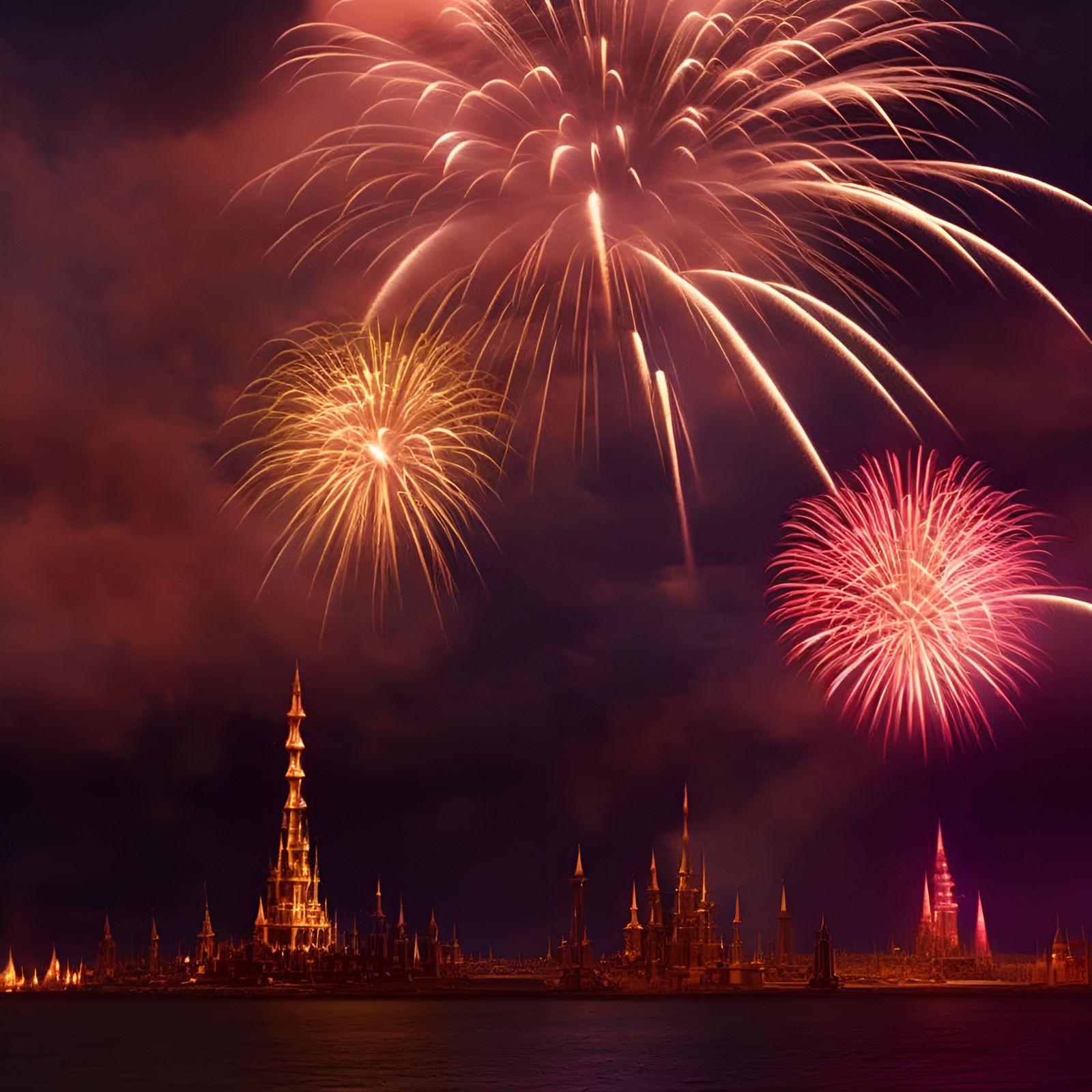 Fireworks (500 follower special) - AI Generated Artwork - NightCafe Creator