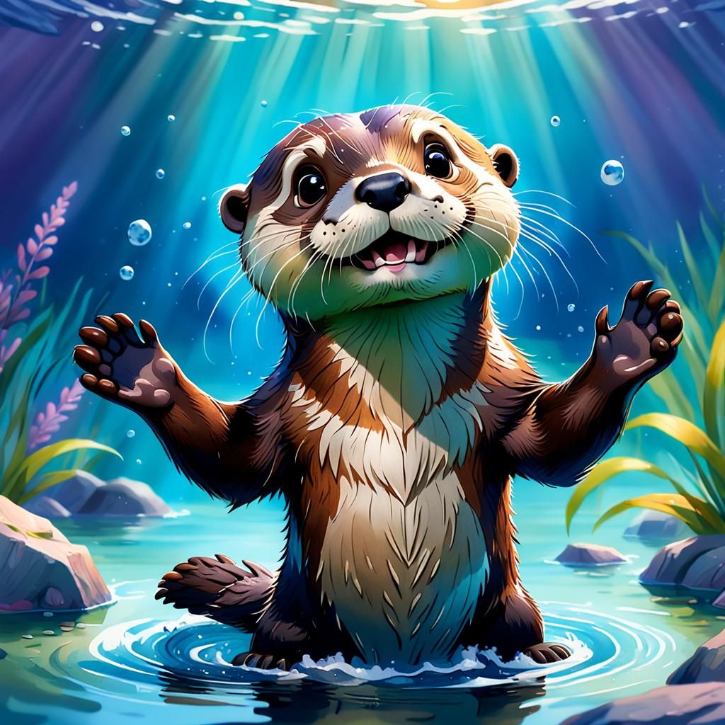 Little Otter - AI Generated Artwork - NightCafe Creator