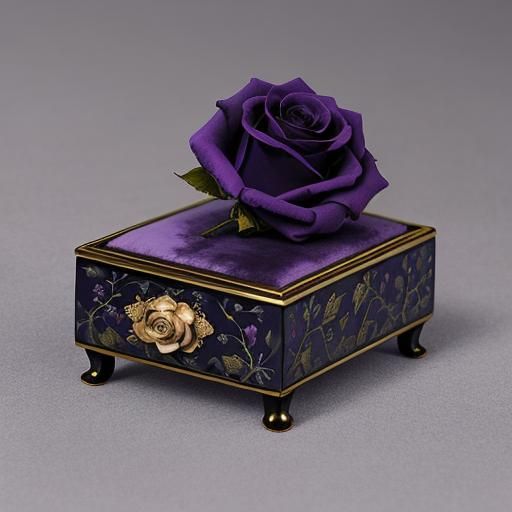 Purple trinket box - AI Generated Artwork - NightCafe Creator