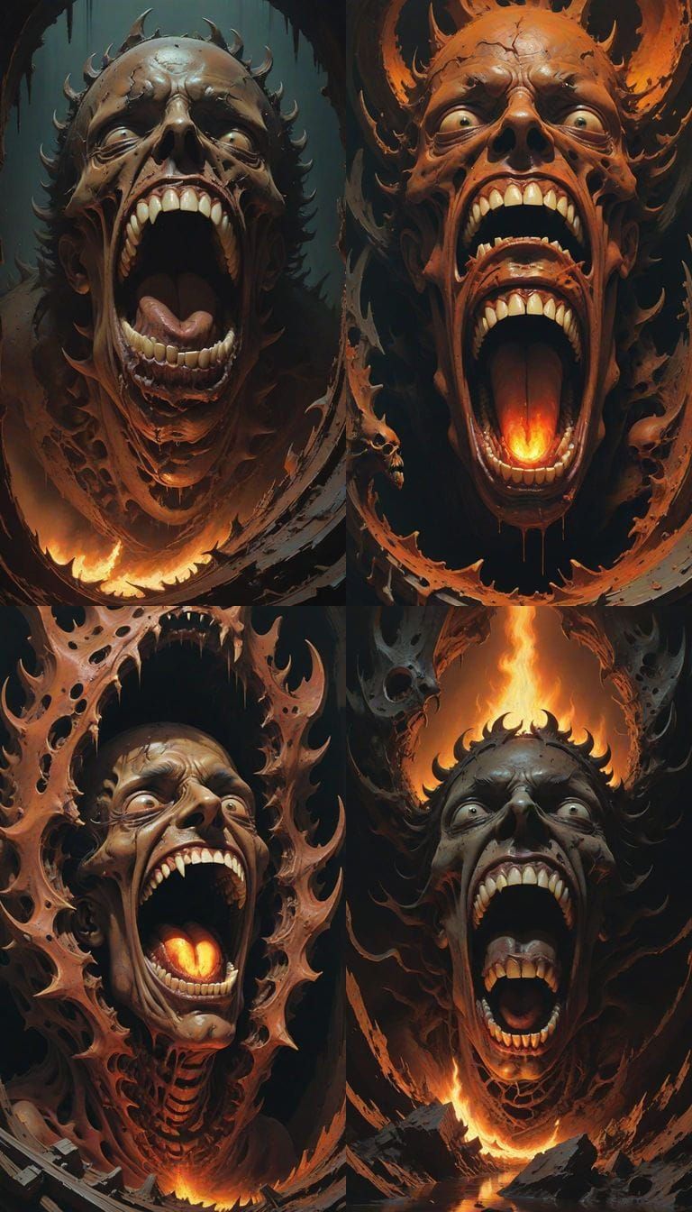 Sharp detailed:"Teeth of rust+monochromatic distortion,failing mind ...