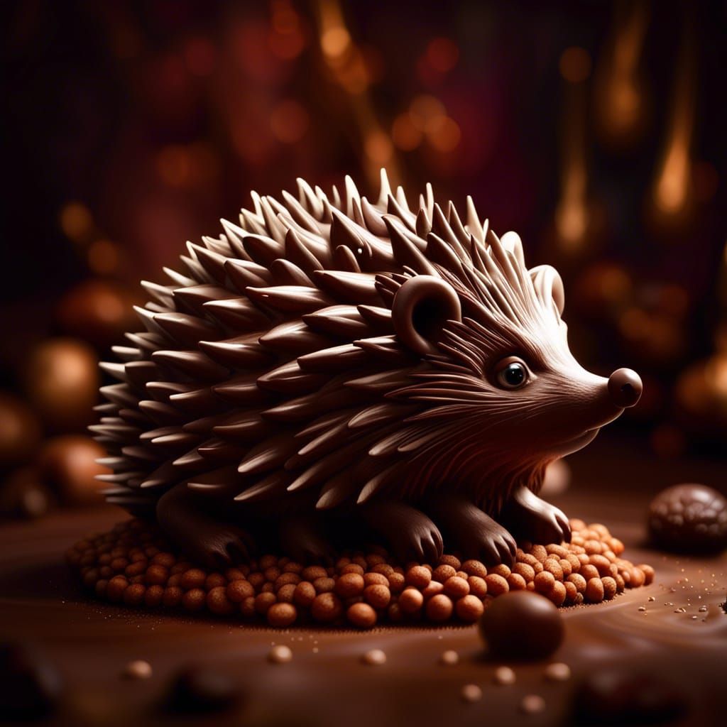 Artisan Chocolate Hedgehog - AI Generated Artwork - NightCafe Creator