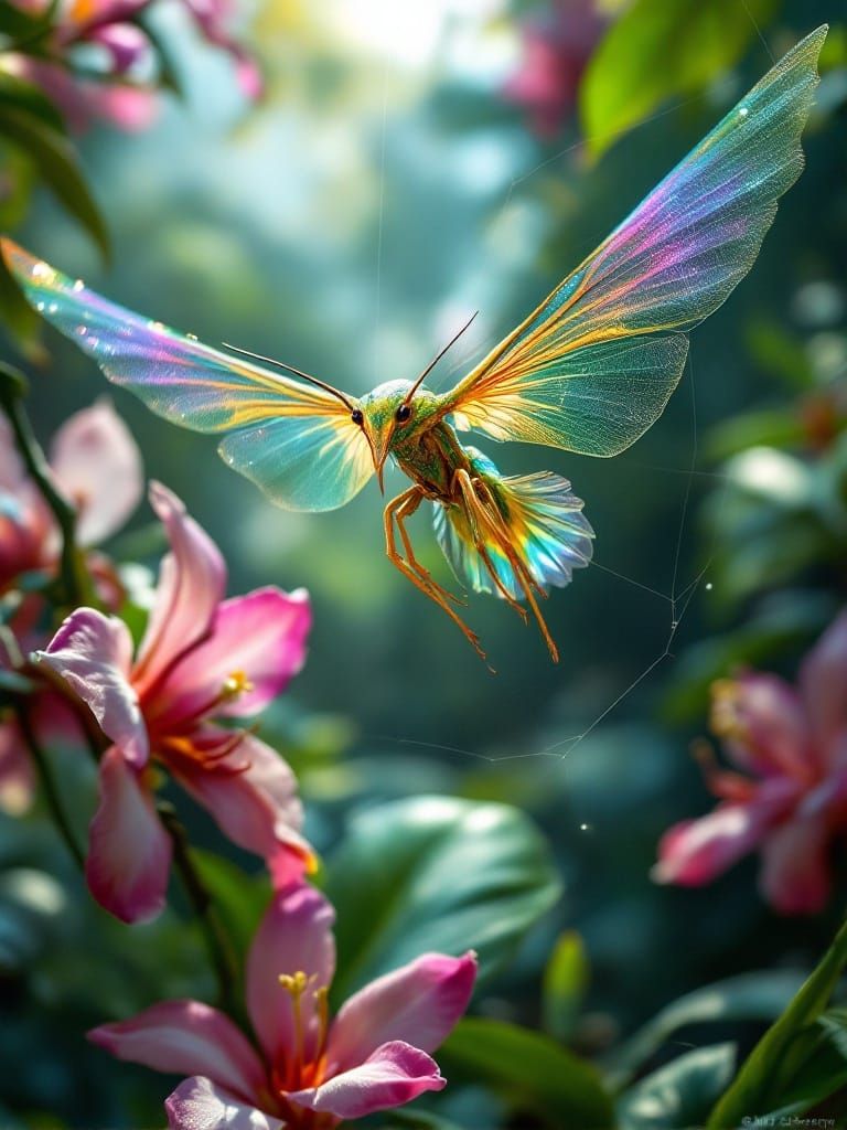 Hummingbird-Spider - Rainforest Hybrid in Hyper-Realistic De...