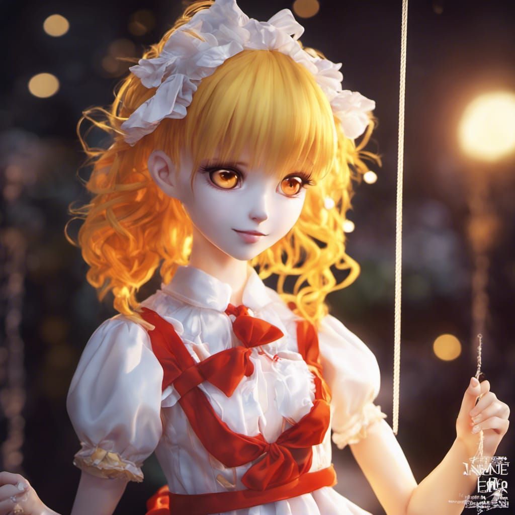 Porcelaine String Puppet - AI Generated Artwork - NightCafe Creator