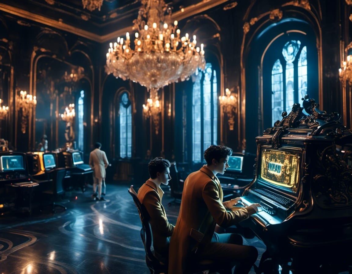 Rococo computer - AI Generated Artwork - NightCafe Creator