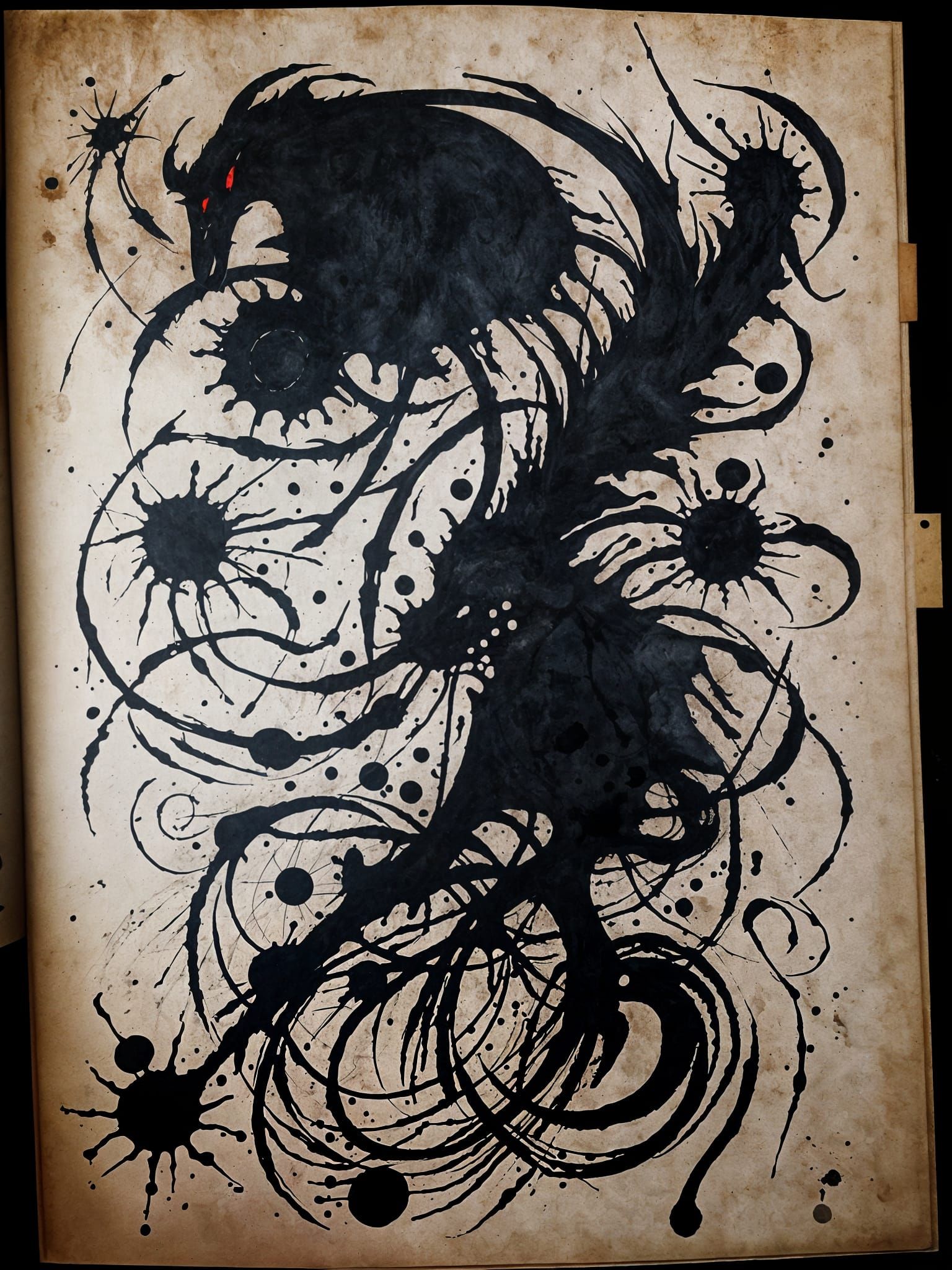 Dark Shifter - Ethereal Ink Shadows in Abstract Horror Art